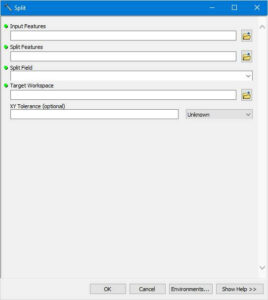 How to Split an Input with Overlaying Features to Create a Subset of Output Feature Classes in ...